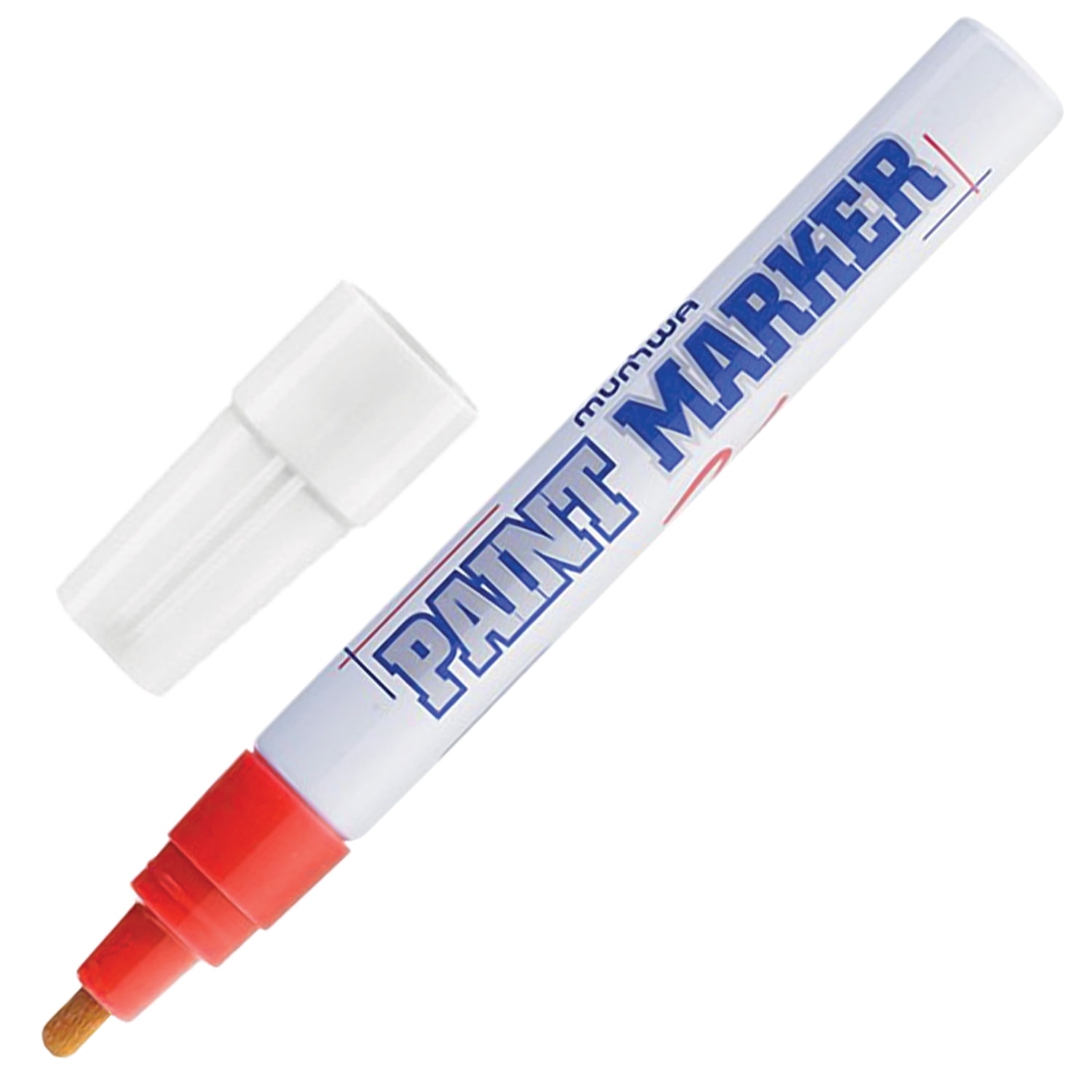 Маркер-краска лаковый (paint marker) MUNHWA, 4 мм, КРАСНЫЙ, нитро ...
