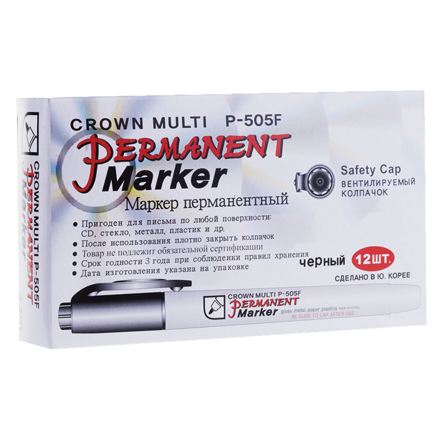 Маркер перманентный (нестираемый) CROWN "Multi Marker Super Slim ...