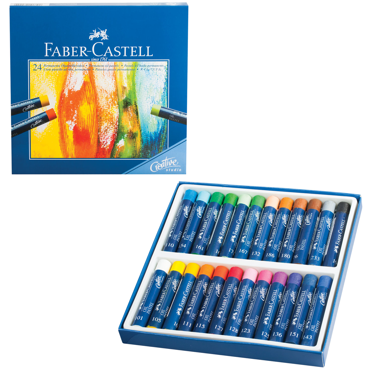 Пастель масляная художественная FABER-CASTELL "Oil Pastels", 24 цвета ...