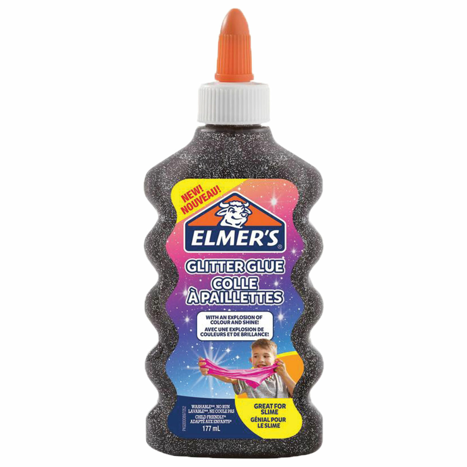 Клей для слаймов канцелярский с блестками ELMERS Glitter Glue, 177 мл ...