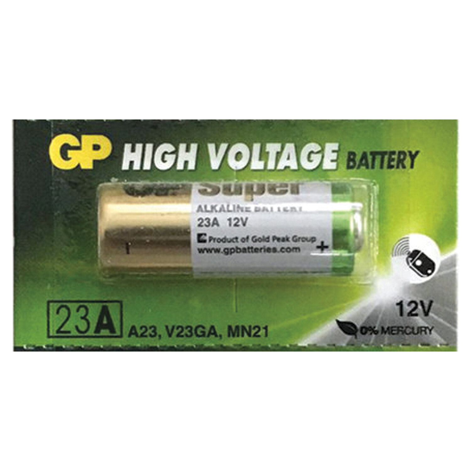 Батарейки GP High Voltage, 23AE, алкалиновая, для сигнализаций, 1 шт ...