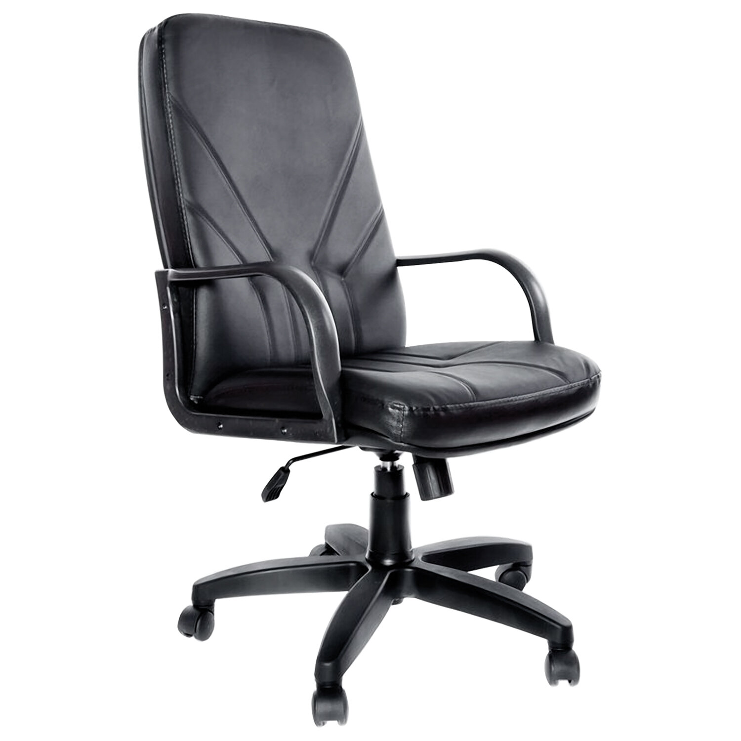 Кресло офисное easy chair 225 черное искусственная кожа сетка металл ...