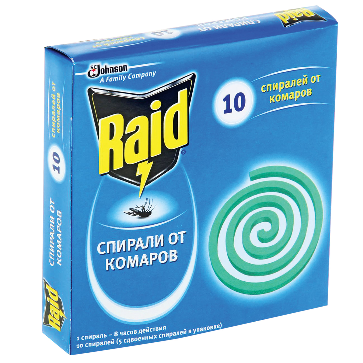 Средство от насекомых спираль RAID (Рейд), от комаров, 10 шт. - купить ...