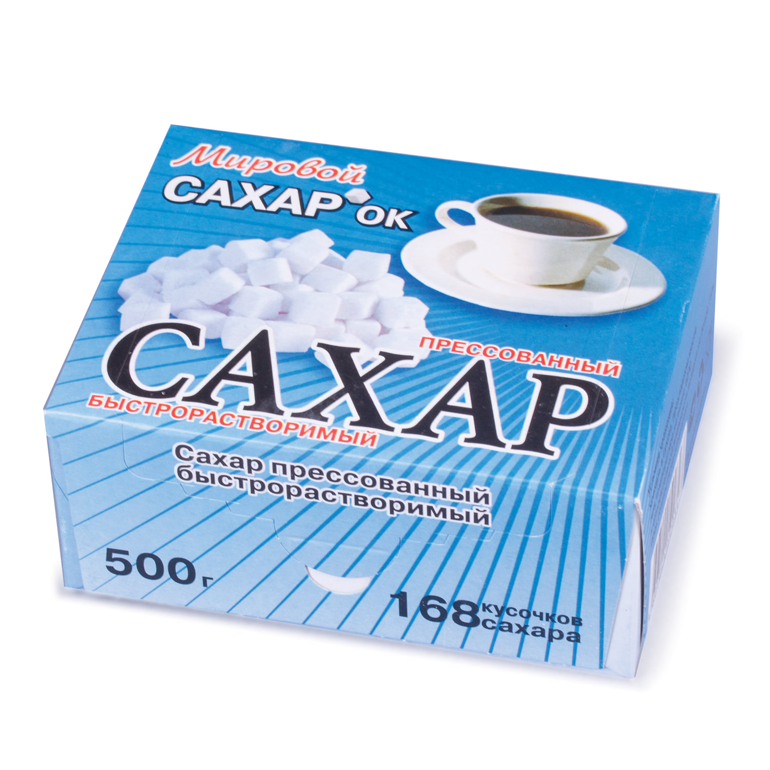 Сахар-рафинад 0,5 кг (168 кусочков, размер 12х14х15 мм), картонная ...
