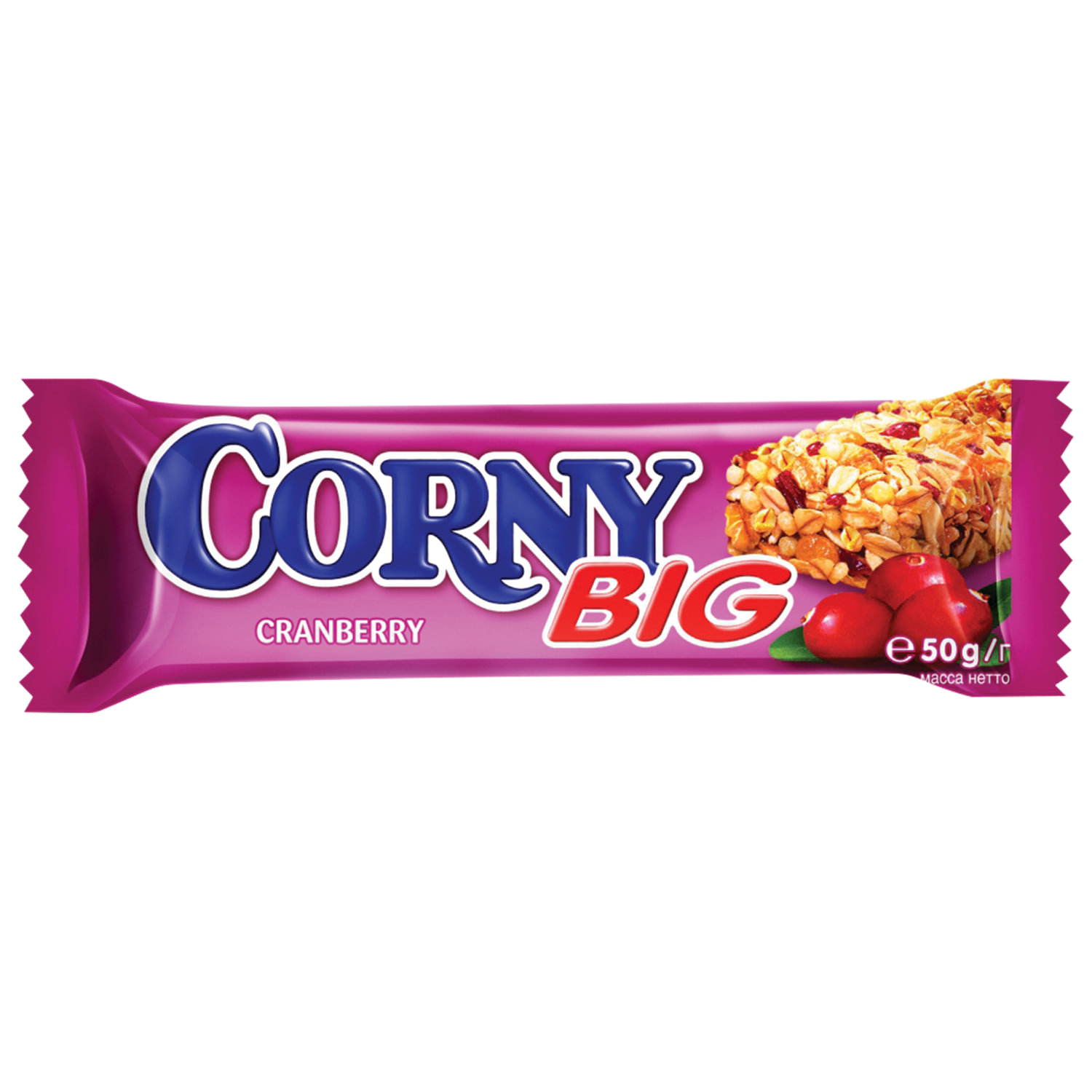 Батончик-мюсли CORNY "Big" (Корни "Биг"), злаковый c клюквой 50 г ...