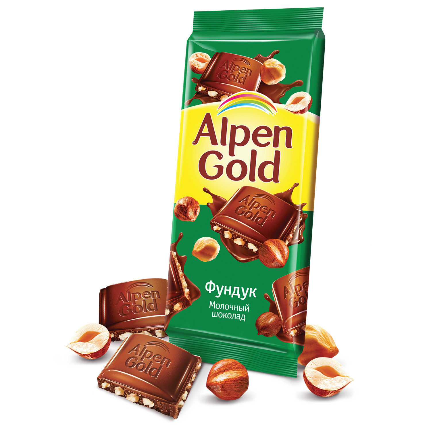 Шоколад ALPEN GOLD (Альпен Голд), молочный с фундуком, 90 г - купить на ...