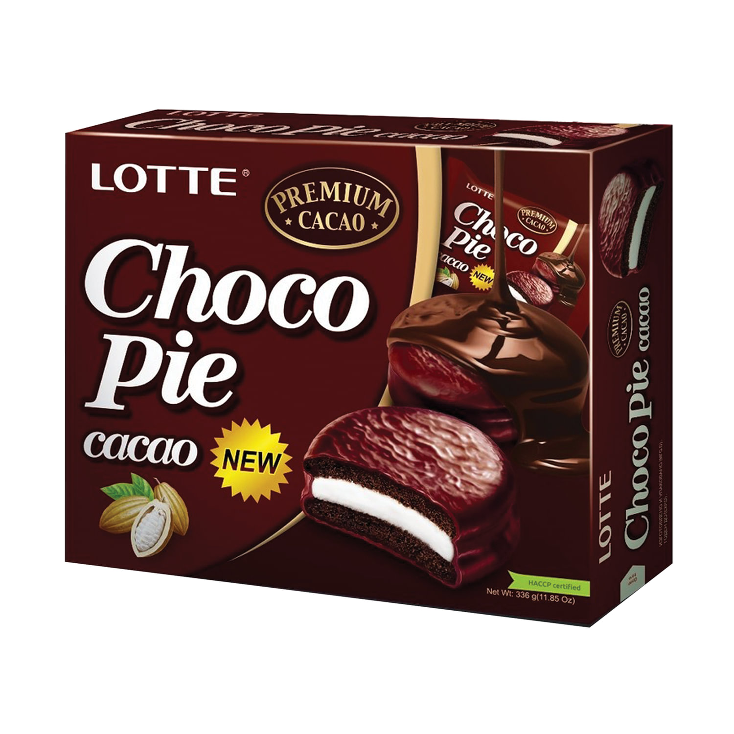 Печенье LOTTE "Choco Pie Cacao" ("Чоко Пай Какао"), глазированное ...